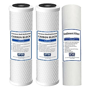 Compatible - MADE IN USA FILTERS - Replacement Pre-Filter Set For APEC RO-45, RO-90, RO-PH90, RO-PERM, RO-PUMP, RO-Hi, WFS-1000 Reverse Osmosis Water Filter System Stage by IPW Industries Inc