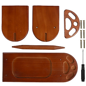 Wooden Yarn Ball Holder, Knitting Crochet Yarn Rack Stand Wood Yarn Spinner Holder with Slots Horizontal Yarn Spinner Stable Yarn Ball Dispenser for Crochet and Knitting