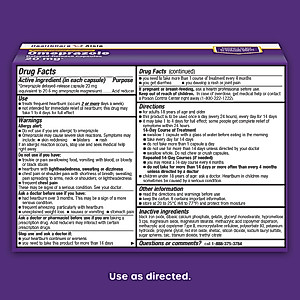 HealthCareAisle Omeprazole 20 mg, 42 Delayed-Release Capsules - Acid Reducer, Treats Frequent Heartburn, 42 Count (Pack of 1)
