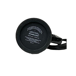 Starbucks Black Speckled Ceramic Mug w/lid Nonslip Bottom 14oz