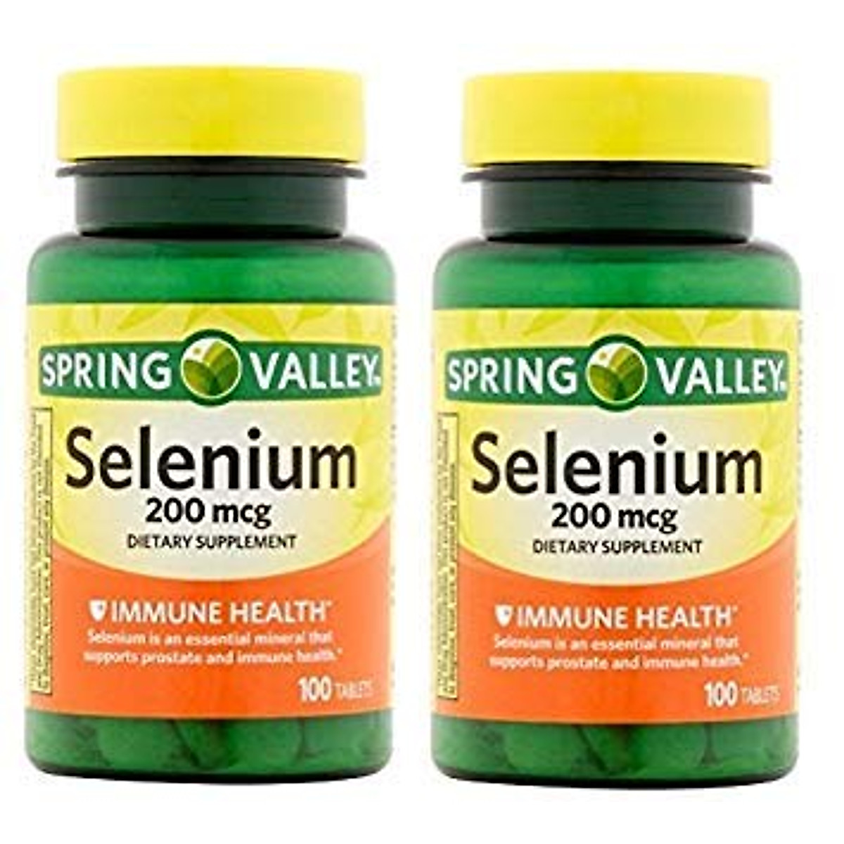 Spring Valley - Selenium 200 mcg, 100 Tablets (Pack of 2)