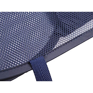 Amelitory Mesh Pop-up Laundry Hamper Easy Foldable Laundry Baskets With Two Durable Handles For Home,Dorm,Travelling Storage Dark Blue