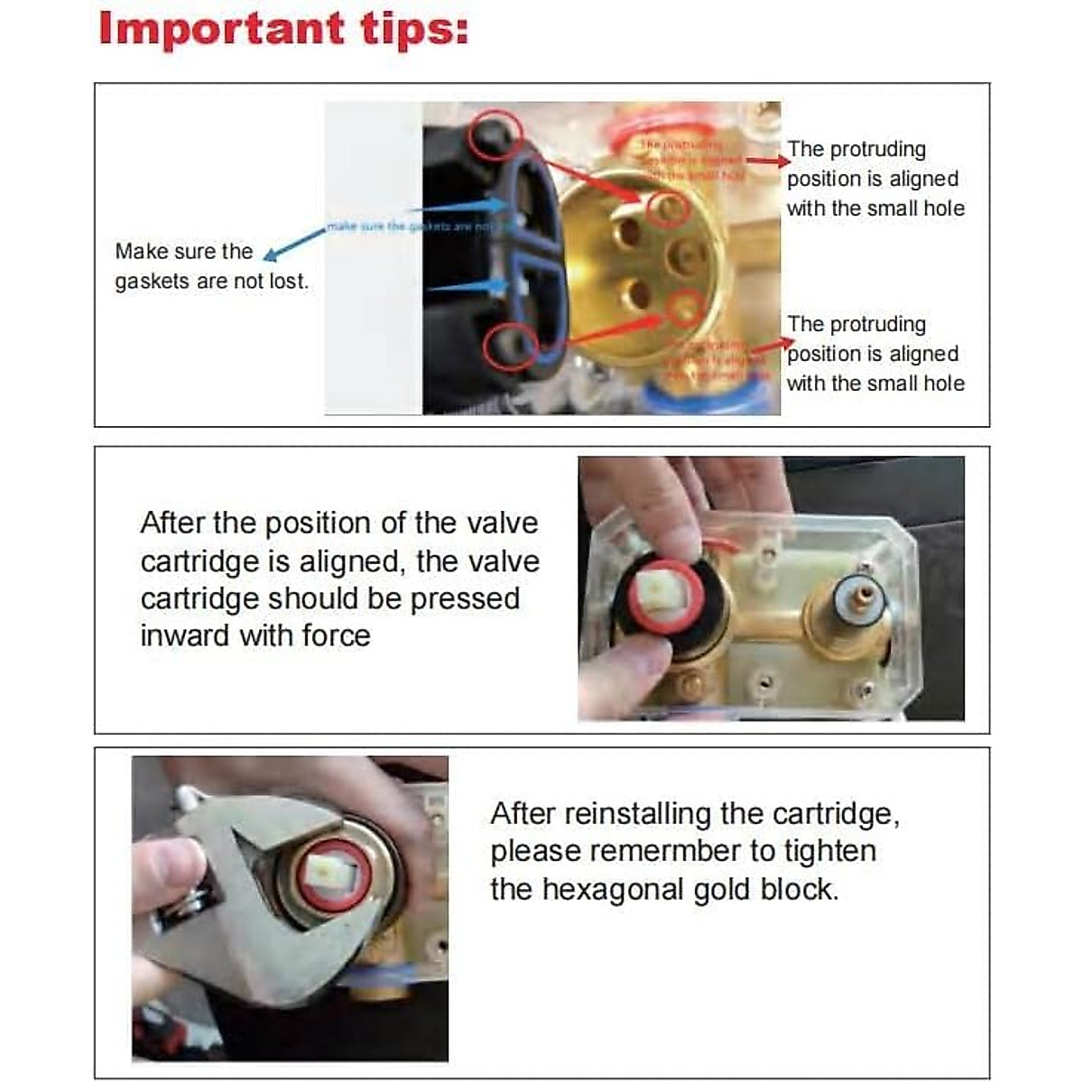 Esnbia Replacement Pressure Balance Shower Cartridge for ZST Series, 1 Pcs