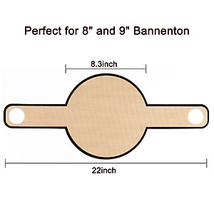 Yuehuam Silicone Baking Mat for Dutch Oven Bread Baking Reusable Dough Drop Dough Bread Sling Baking Mat Sheet Long Handles for Gentler & Easier Transfer of Dough Oven Accessories (Brown)