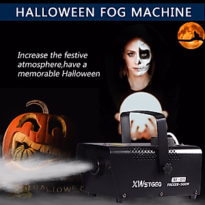 XWSTGEQ Fog Machine Smoke Machine for Halloween Parties Wedding Photography,500 Watt Portable Safe Fogger Machines with 2 Temperature Controllers