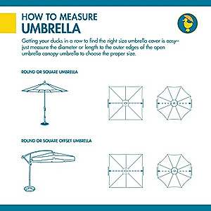 Duck Covers Soteria Waterproof 101 Inch Patio Offset Umbrella Cover with Integrated Installation Pole