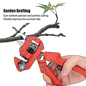 More Effective Garden Grafting Tool Set Precise and Perfect Cutting ABS Material Tree Grafting Graft Cutting Scissors for Gardening Grafting(red)