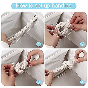 AHXNBDR Collapsible Fabric Storage Bins, Large Closet Storage Organization, Decorative Organizer Bins, Storage Basket with Handles for Home,Office, Nursery