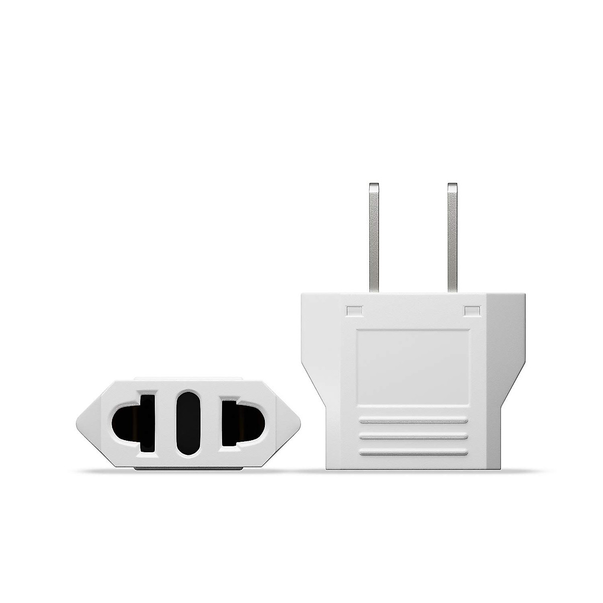 European to US Plug Adapter, Unidapt EU to US Plug Adapter, Europe to USA Plug Adaptor, 220V to 110V Plug Pin Converter, Travel Adapters European to American, Canada, Mexico, Type A, 2-Pack