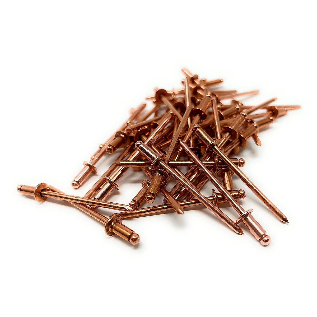 Metal Magery 100 Copper Pop Rivets 1/8 Diameter Copper Mandrel Blind Rivets Dome Head 4-2 (1/8"Diameter x 1/8" Grip Range) Qty 100