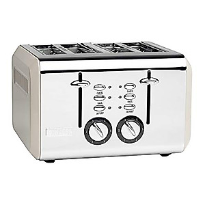 Haden 75011 COTSWOLD 4-Slice, Wide Slot Retro Toaster with Browning Control, Cancel, and Defrost Settings (Putty)