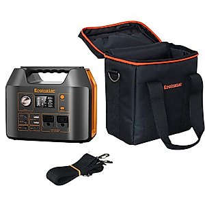 EnginStar Power Station 300w Bundle w/Carrying Bag 296Wh Portable Solar Generator Bundle w/Shockproof Storage Box for Renewable Energy Solar Power Generator, Emergency Backup Power, Outdoor Camping,