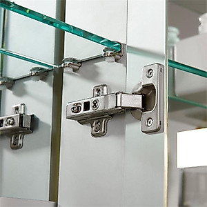 Altair Design Catola 36" Clear Glass Surface-Mount/Recessed LED Mirror Medicine Cabinet