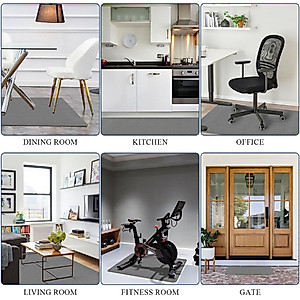 Arthome Office Chair Mat for Hard Floor,Computer Garming Rolling Chair Mat for Hardwood and Tile Floor,Anti-Slip Floor Protector Rug for Home Office 35''x55'' (Gray)