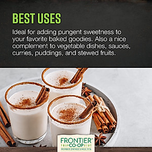 Frontier Co-op Organic Fair Trade Ground Ceylon Cinnamon 5.57oz - Cinnamon Powder Organic, Bulk Bag Refill for Cinnamon Shaker