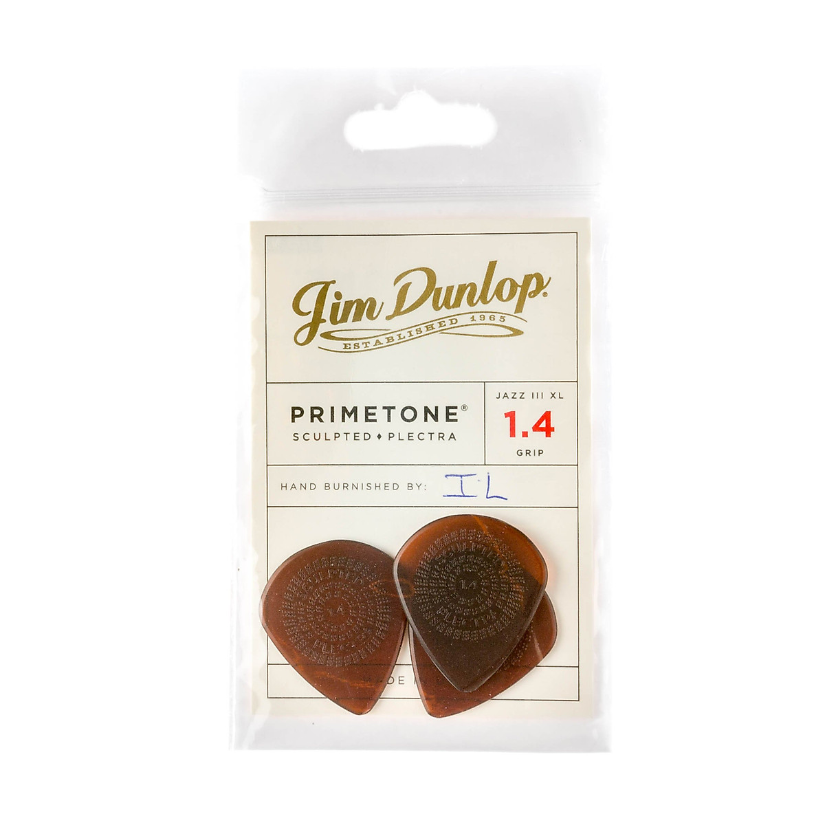 Dunlop 520P140 Primetone Jazz lll XL Grip Pick 1.4mm- 3 Pack