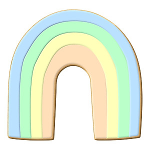 Foose Rainbow Horseshoe Cookie Cutter 4.5 Inch Nature Handmade in USA Tin Plated Steel