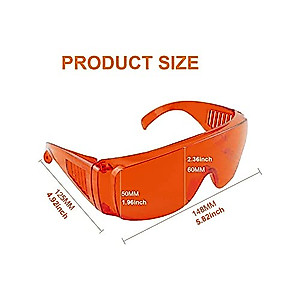 vinmax Red Goggle Glasses Lab Eye Protection Safety Glasses Transparent Dental Protective Eye Curing Light Whitening -2022 New Upgrade