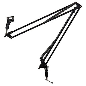 Rockville DMS40 40" Microphone Boom Arm Studio Podcast USB Mic Stand+Desk Clamp