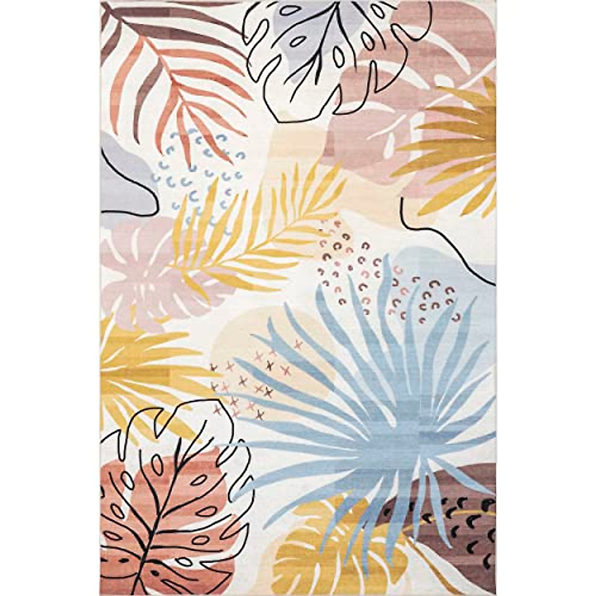 nuLOOM Ally Nautical Machine Washable Indoor/Outdoor Area Rug, 8' x 10', Multicolor