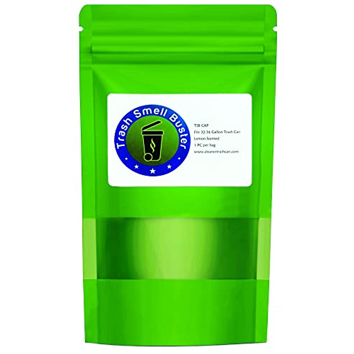 Trash Smell Buster, Trash Can Cover, Odor Eliminating Bag with Elastic Rubber Band, Eliminates Odor from Trash, Durable, Effective, Chemicals Free, 32 Gallon, 1 Cover