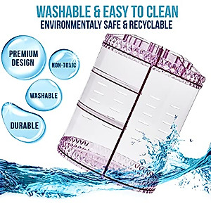 Sorbus 360 Rotating Makeup Organizer - Spinning cosmetics organizer, Adjustable Shelves for Make Up, Perfume & Toiletries - Acrylic Makeup Organizer for Vanity, Bathroom, Bedroom, Closet [Purple]