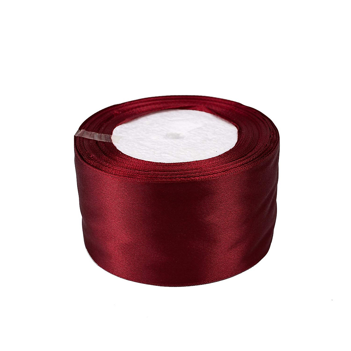 ATRBB 25 Yards 2 inches Wide Satin Ribbon Perfect for Wedding,Handmade Bows and Gift Wrapping (Wine red)