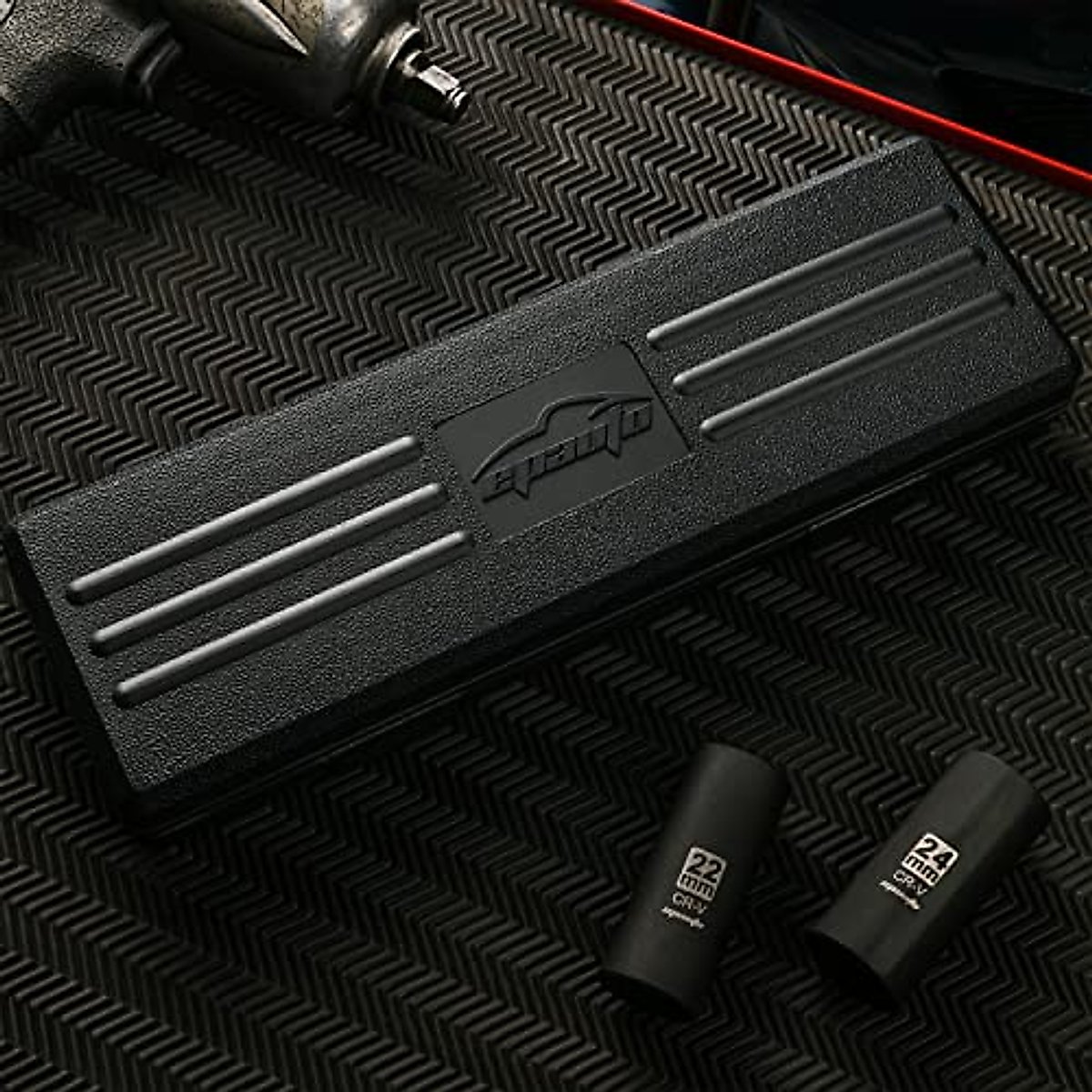EPAuto 1/2-Inch Drive Metric Deep Impact Socket Set, Cr-V, 6 Points, 11 Sockets