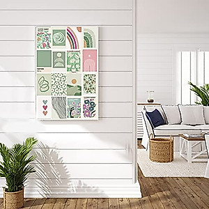 Menoeceus 50PCS Sage Green Room Decor Wall Collage Kit Aesthetic Pictures, Preppy Room Decor for Teen Girls Bedroom, Aesthetic Posters Wall Art Pictures for Teen Bedroom Dorm 4 x 6 Inches