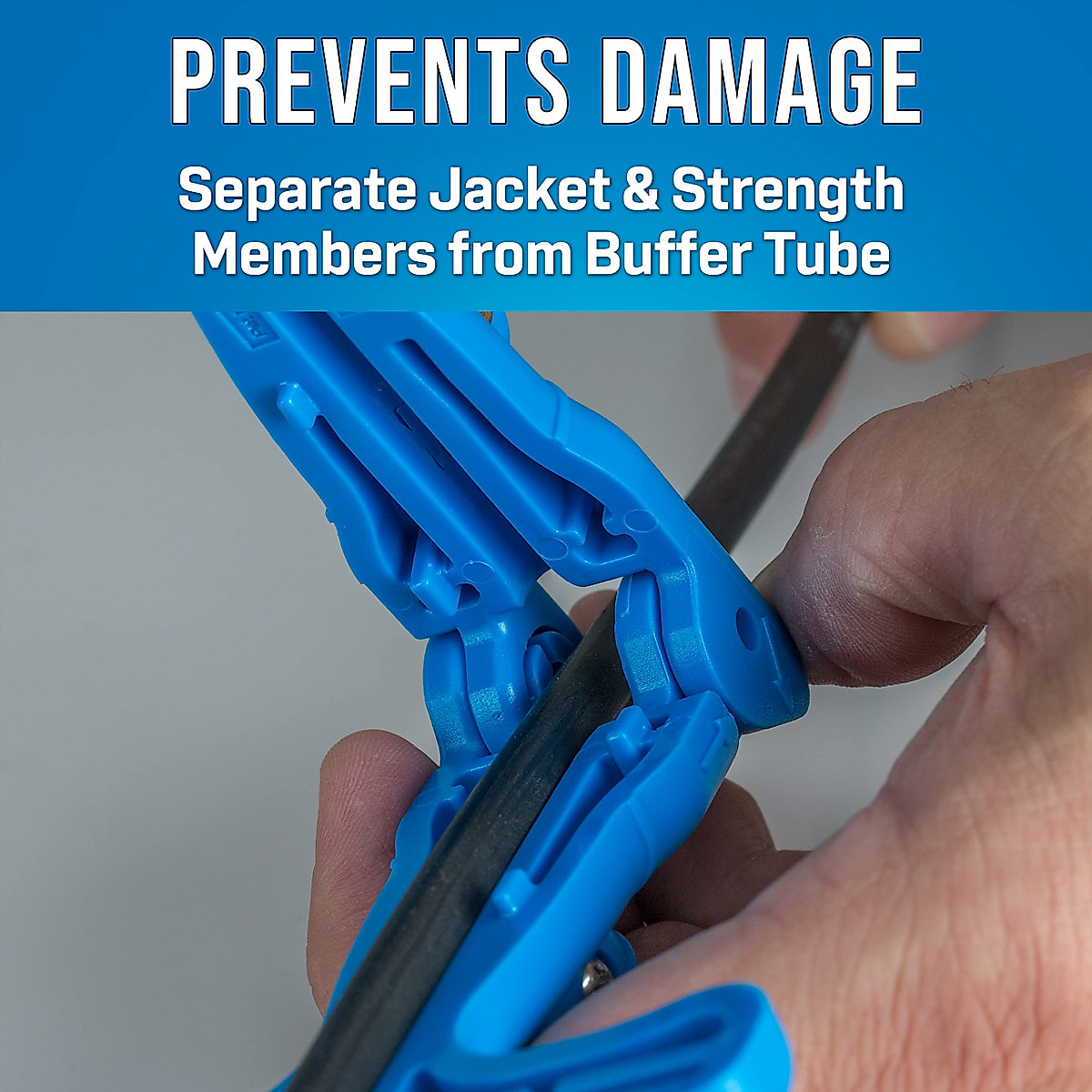 Jonard Tools FOD-2000 Fiber Optic Drop Cable Slitter for 0.250" Flat Cable, Blue