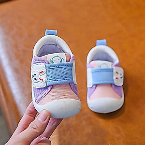 Lykmera Sports Walking Shoes for Baby Boy Girl Infant Non Slip First Walkers Running Shoes Kids Motion Sports Sneaker Shoes (Purple, 3.5-4Years)