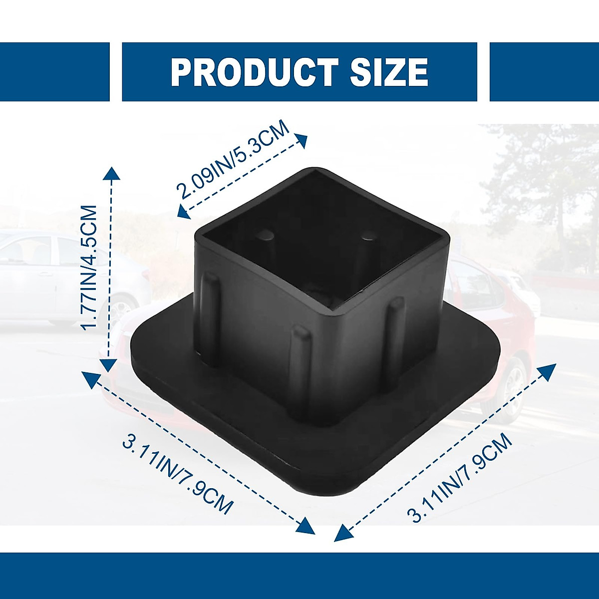 1 PC Trailer Hook Dust Proof Plug, USA American Metal Flag Trailer Hitch Cover Tube Plug, Heavy Duty Trailer Hitch Tube Cover, Car Accessories, Suitable for Most Cars and Trailers (Red)