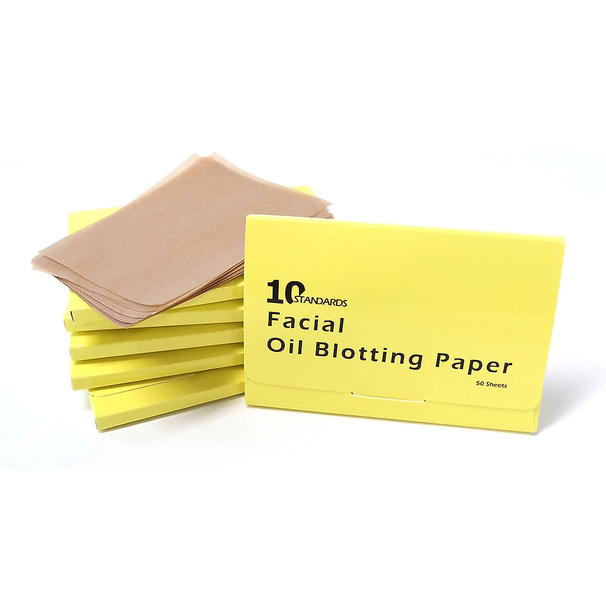 10 STANDARDS Natural Hemp Oil Control Paper, Blotting Paper , Absorbing Sheets for Oily Skin Care (size 3.5In x 2.4In) 50 Sheets x 6 (300 Sheets),Made in Korea, AJ12
