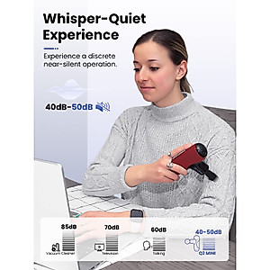 BOB AND BRAD Q2 Mini Massage Gun, Pocket-Sized Deep Tissue Massager Gun, Portable Percussion Muscle Massager Gun, Ultra Small & Quiet Muscle Massage Gun with Carry Case, FSA and HSA Eligible -Red