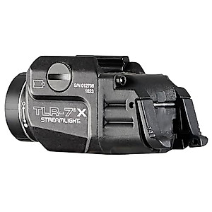 Streamlight 69424 TLR-7 X 500-Lumen Compact Tactical Weapon Light, Includes High, Low Paddle Switches and Key Kit, Black
