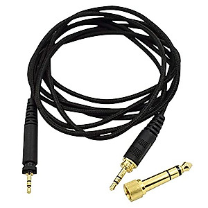 V-MOTA Replacement Stereo Audio Aux Cable with 6.35mm Adapter Extension Cord for Philips SHP9000 SHP8900 Professional Studio Monitoring Reference DJ Headphones,6.2 Foot
