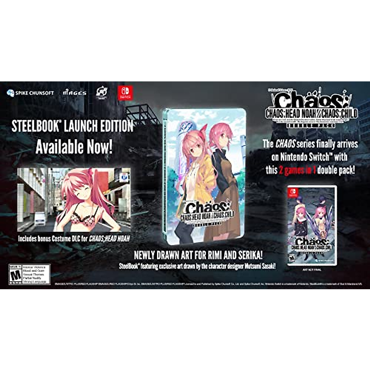 CHAOS;HEAD NOAH / CHAOS;CHILD DOUBLE PACK-STEELBOOK LAUNCH EDITION for Nintendo Switch