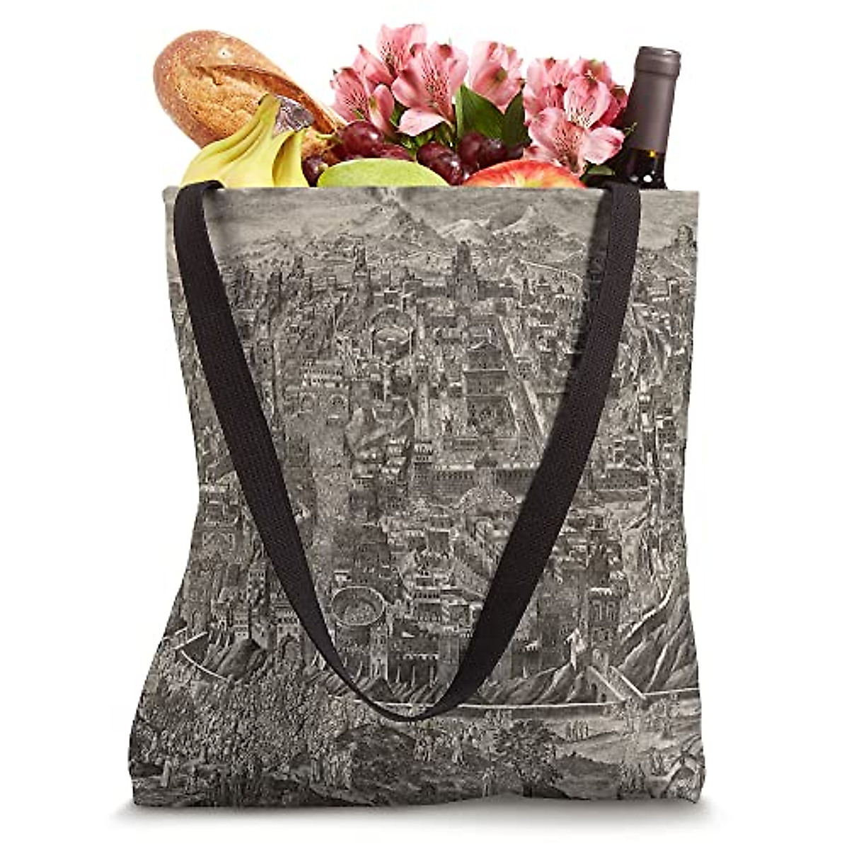 Vintage Jerusalem Israel Map (1835) Tote Bag