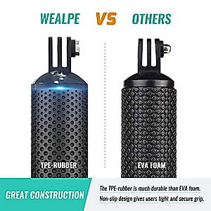 Wealpe Floating Hand Grip Waterproof Handle Compatible with GoPro Hero 11, 10, 9, 8, 7, Max, Fusion, Hero (2018), 6, 5, 4, Session, 3+, 3, 2, 1, DJI Osmo, Xiaomi Yi Cameras
