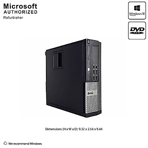 Dell Optiplex 990 SFF PC, Intel Core i5 3.1GHz, 8GB RAM, 1TB HDD, Keyboard & Mouse, Wi-Fi, 19" LCD Monitor, DVD-RW, Windows 10 (Renewed)