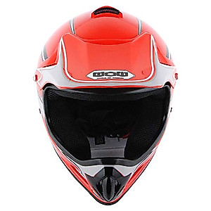 WOW Youth Kids Motocross BMX MX ATV Dirt Bike Helmet Spider Web Red