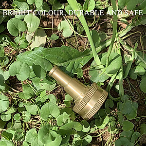 ANNICOO 2 Pack Solid Brass Jet Sweeper Jet Nozzle, Adjustable Heavy Duty Hose Nozzle for Cleaning Car Siding Driveway, 2 Inch 2