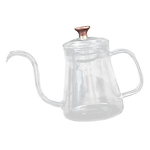 BRIGHTFUFU Coffee Hand Pot Coffee Kettle Gooseneck Kettle Stovetop Coffee Dripper Pot Coffee Espresso Machine Gooseneck Coffee Pots Coffee Maker Narrow Spout Water Kettle Espresso Pot Glass