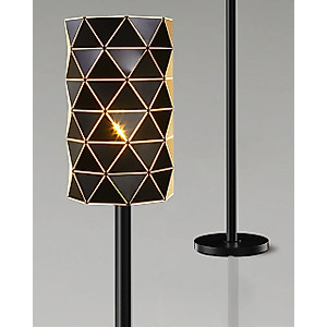 Yomony Phoebe Floor Lamp - Planet Series - Geometric Shade Black Standing Lamp
