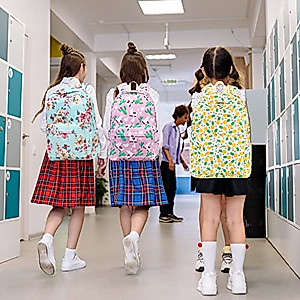 School Backpack for Teen Girls Women Laptop Backpack College Bookbags Middle School Travel Work Commuter Back Pack(Orange powder peony)