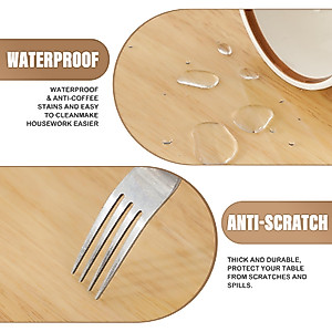 MOCAL Clear Plastic Kitchen Countertop Cover Mat Table Protector Cover Wooden Furniture Tablecloth Wipeable Vinyl PVC Coffee End Table Chair Floors Pad Scratch proof