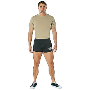 Rothco US Flag Ranger PT (Physical Training) Shorts - Medium Black