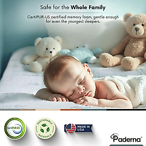 Paderna Therapeutics 3" Celliant-Infused Memory Foam Mattress Topper – Enhanced Comfort for Twin Mattresses – Promotes Better Sleep & Circulation