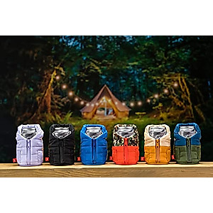 Puffin - The Puffy Beverage Vest, Insulated Can Cooler, Olive Green/Sailor Blue