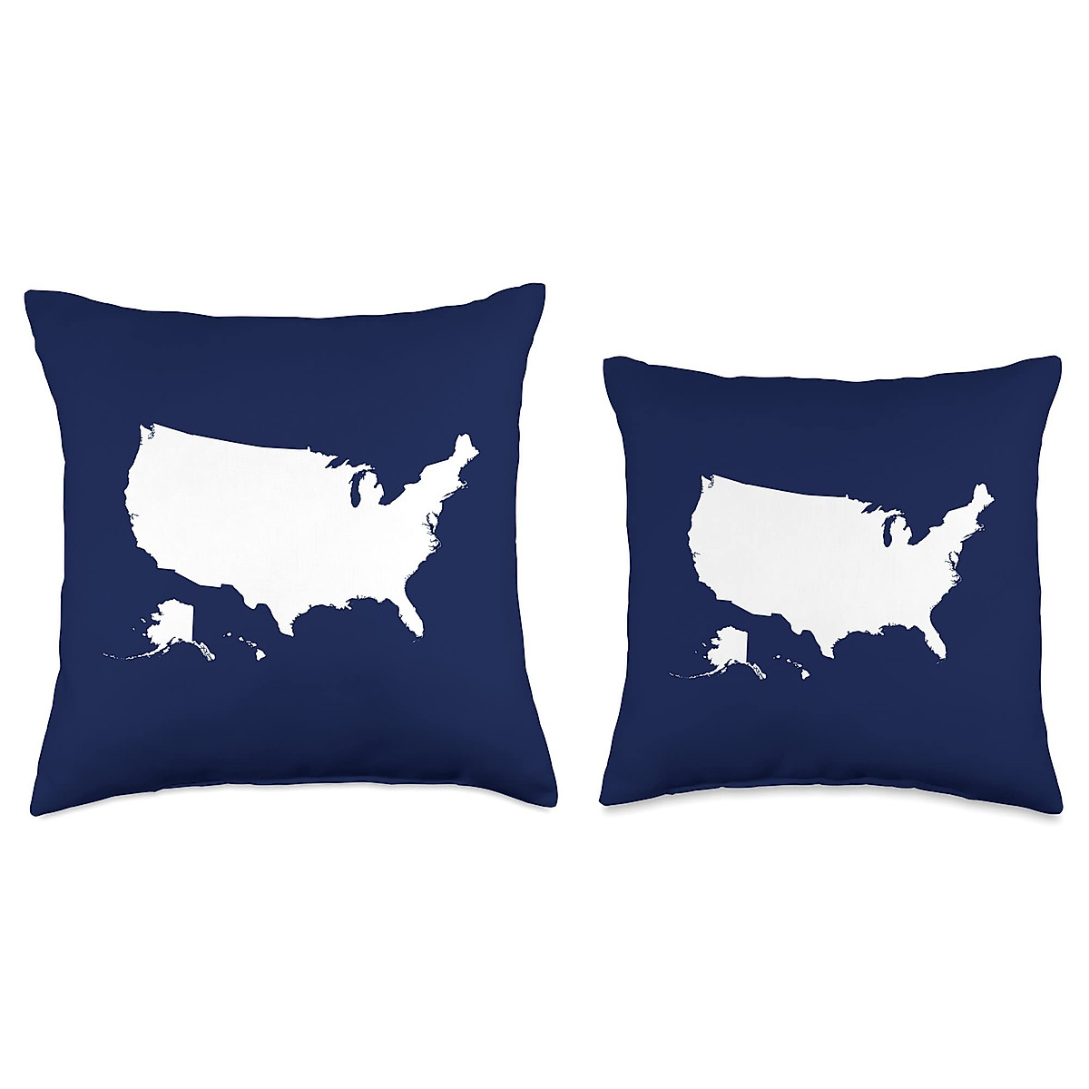 USA Map Throw Pillow